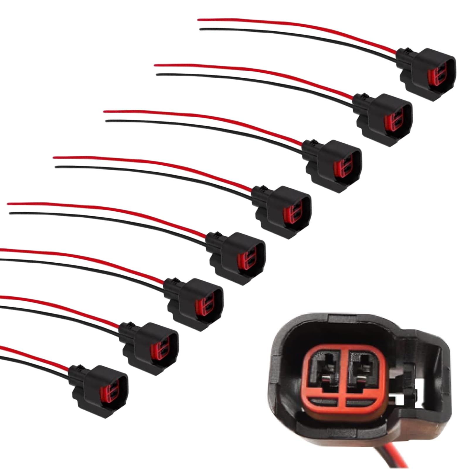 AcornTech - 8 conectores de inyector de combustible - Compatible con ...