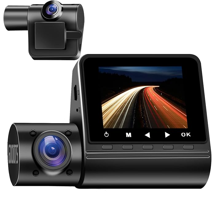 Buy 1080P Dual Dash Cam Front and Inside, GOODTS 170° Wide Angle Dash ...