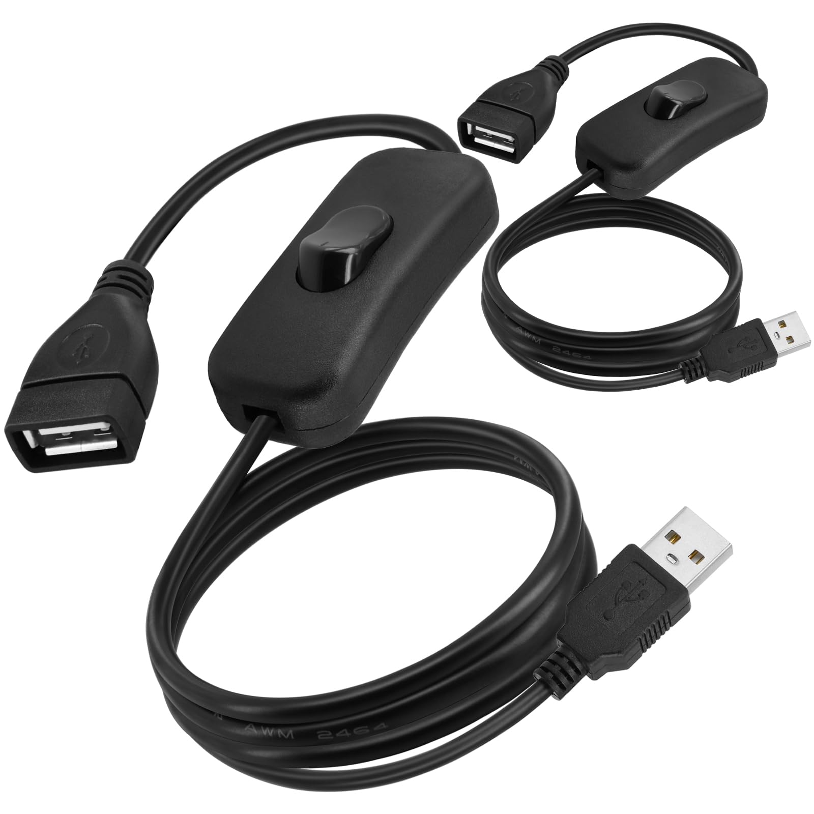 Amazon.com: BENACES 2 Pack USB Power Switch Cable, 3FT USB Male to ...