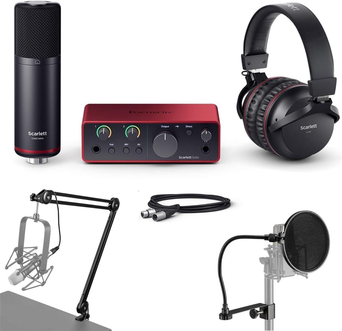 Amazon.com: Focusrite Scarlett Solo Studio 4th Gen USB Audio Interface ...