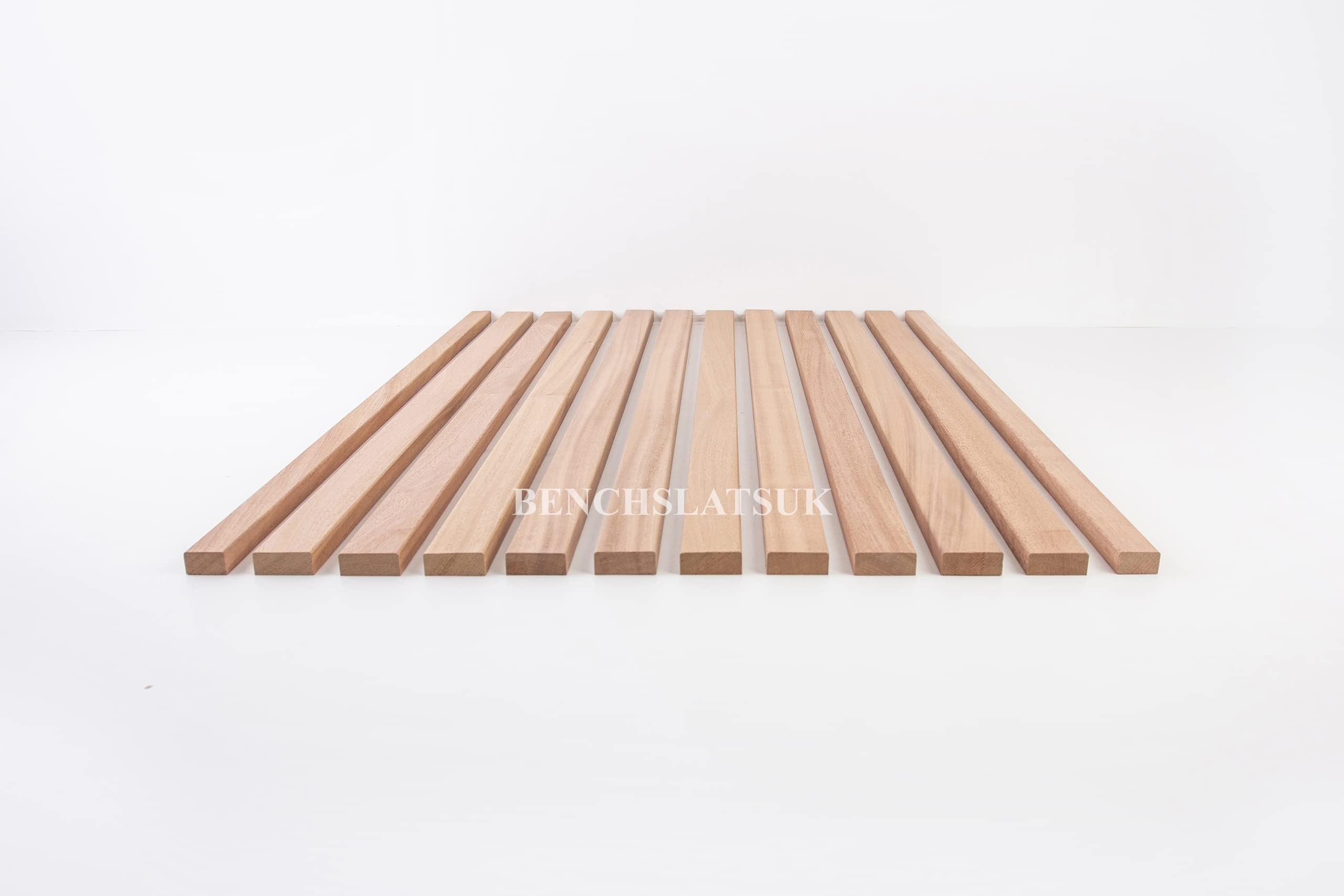12 Solid Sapele Hardwood Garden Bench Slats 1220mm (4ft) 2 Seater ...