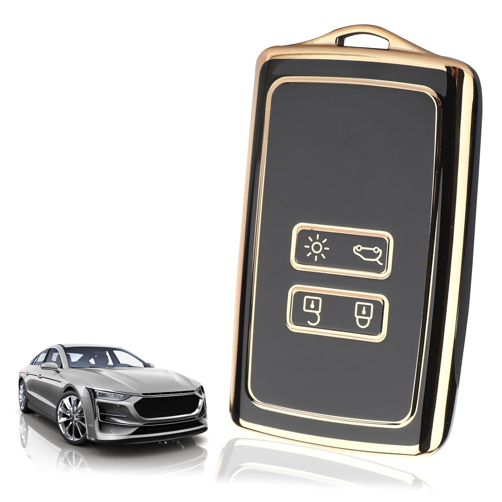 FEXPDL Renault key card case，Renault captur key card case Stylish 4 ...