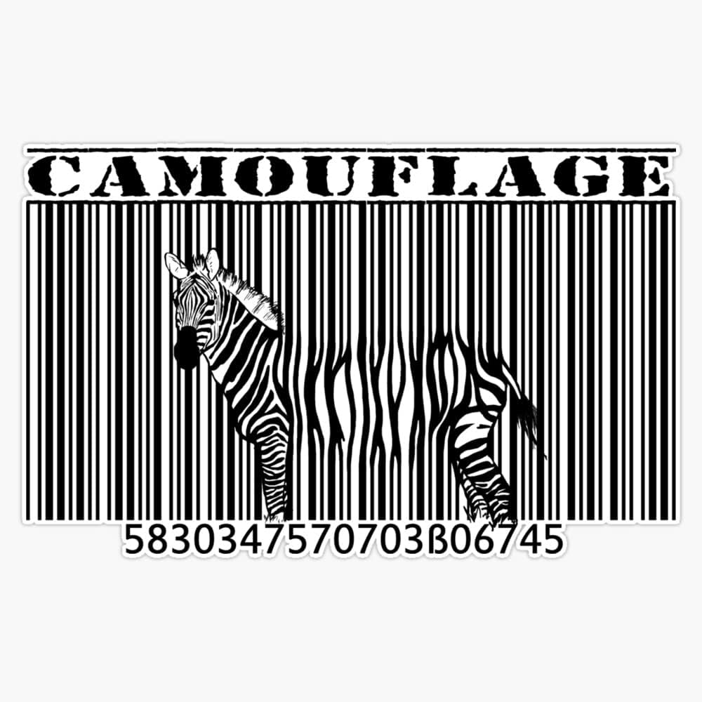 Amazon.com - Barcode Camouflage Sticker Vinyl Waterproof Sticker Decal ...