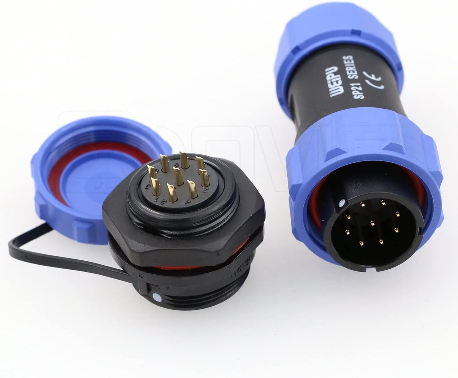 Amazon.com: Eonvic Weipu SP21 9 Pin Panel Mount Aviation Plug Socket ...