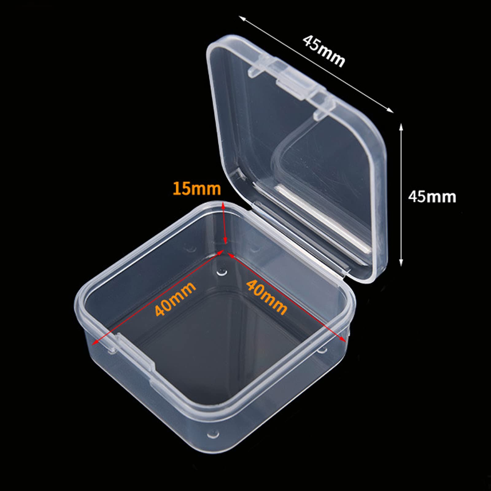 Small Square Plastic Containers Mini Square Clear Plastic Boxes 3.4
