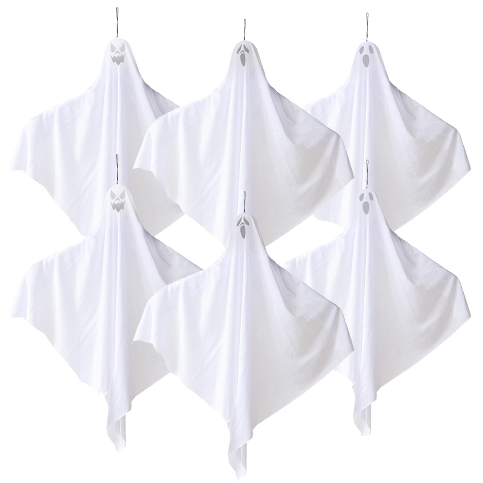 Amazon.com: 6 Pack Halloween Hanging Ghost Decorations, 25 Inch Flying ...