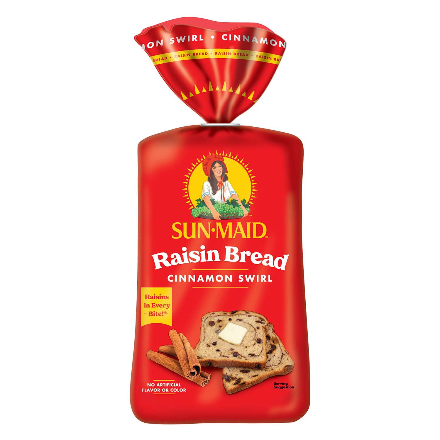 Amazon.com: Sun-Maid Cinnamon Swirl Raisin Bread, Cinnamon Raisin Bread ...