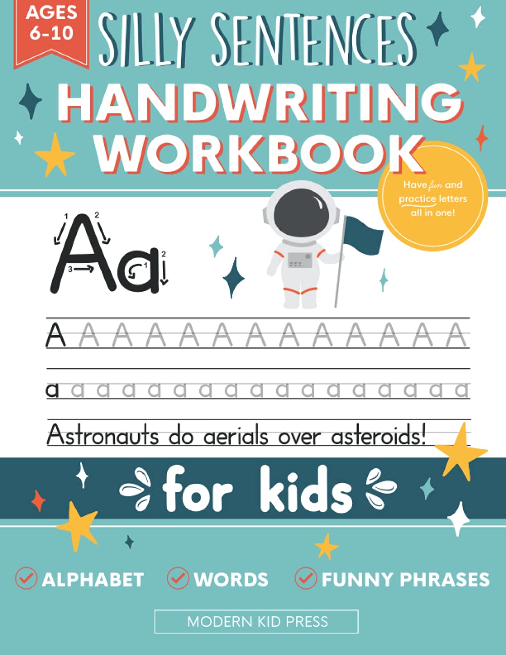 Buy Handwriting Practice Book For Kids Silly Sentences Penmanship 