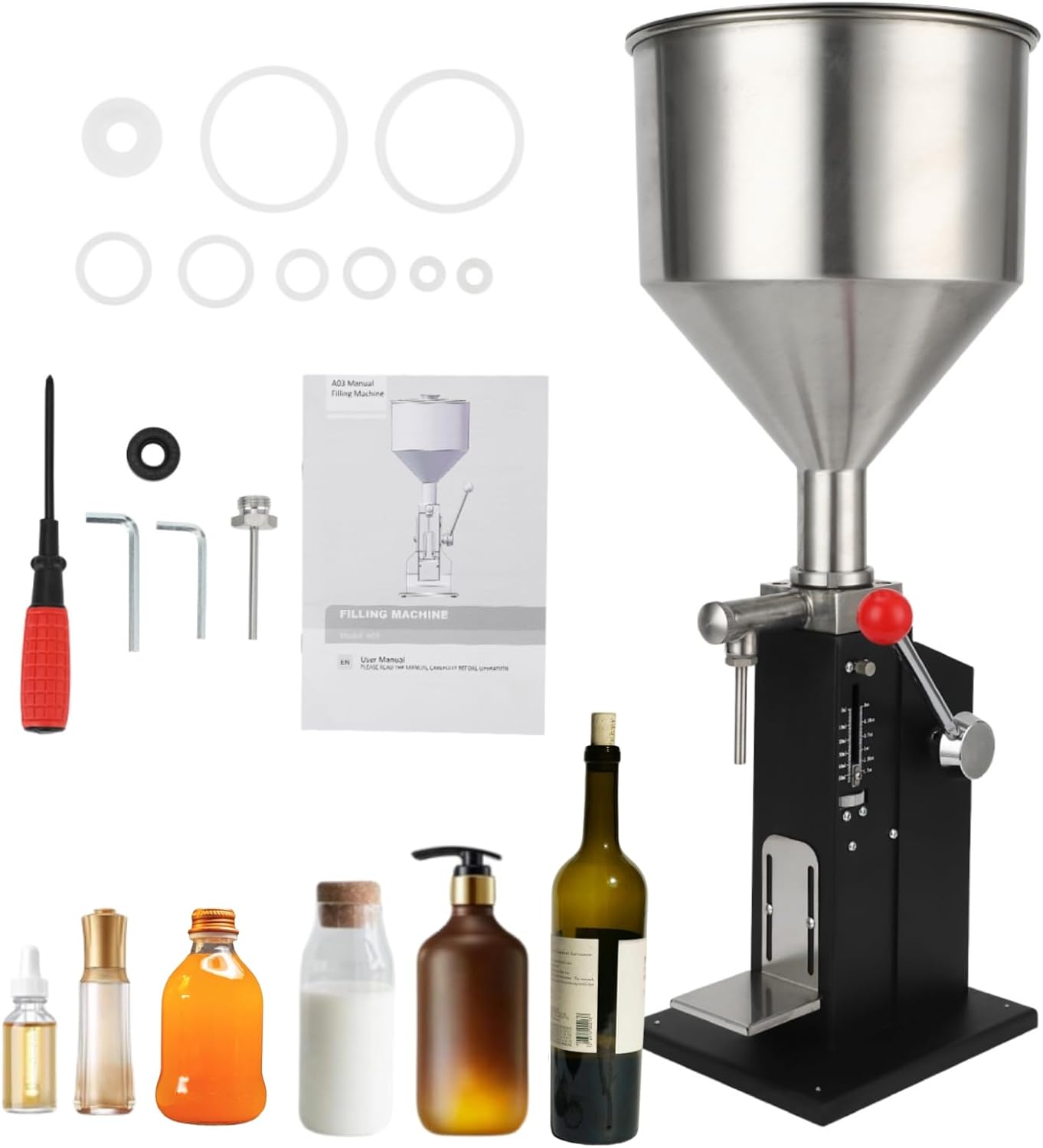 Amazon.com: KIMORE Manual Paste Liquid Filling Machine - Adjustable 5 ...