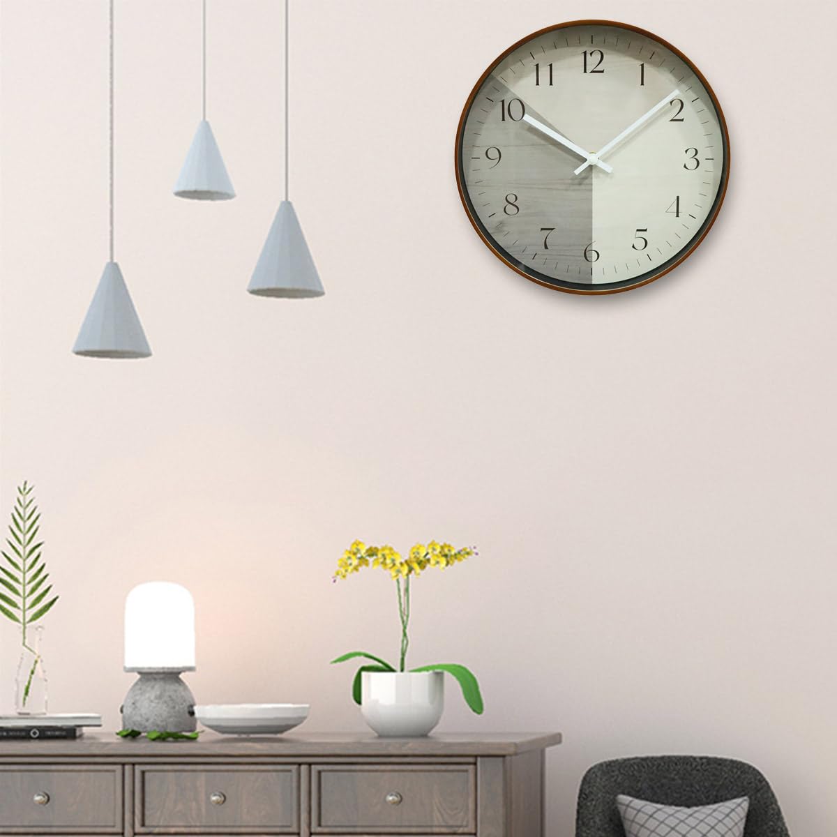 Snapklik.com : 12 Inch Battery Operated Round Wall Clocks For Living ...