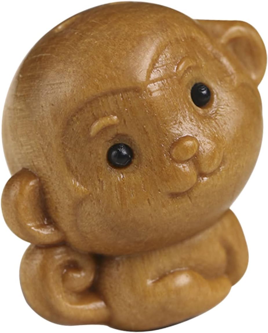 Amazon.co.jp: Cabilock バッグペンダント 木製 猿 彫像 手 飾り 卓上 飾り ウッディ 飾り 中華 飾り 縁起物 猿 置物 吊り下げ 飾り 宝石 木製 白檀 猿 彫像 ...