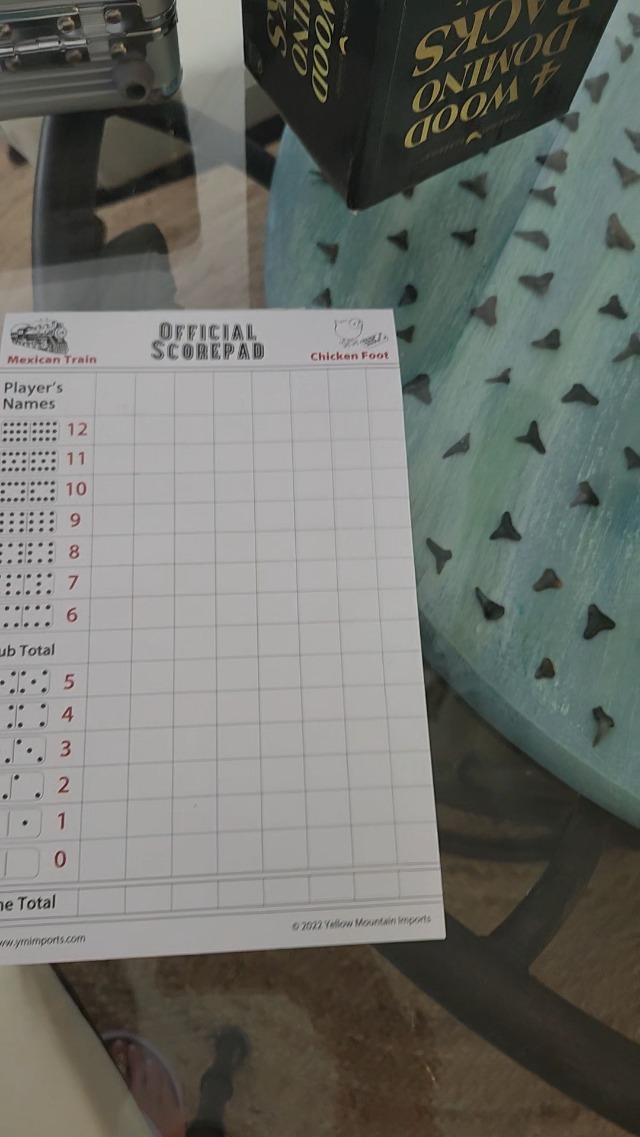 Watch Handy score pads for Mexican Train Dominoes on Amazon Live