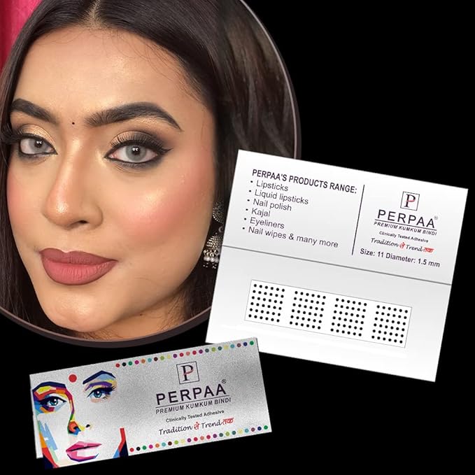 PERPAA Premium Velvet Sticker Kumkum Bindi Box of 15 Flaps - Pottu for ...
