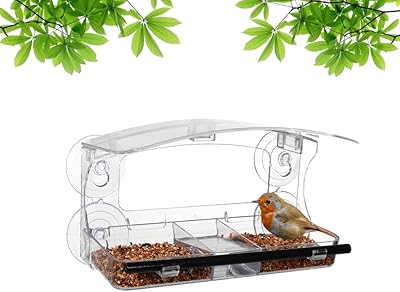 Amazon.com : Aspects (ASP155) Window Cafe Bird Feeder, Hopper Style ...