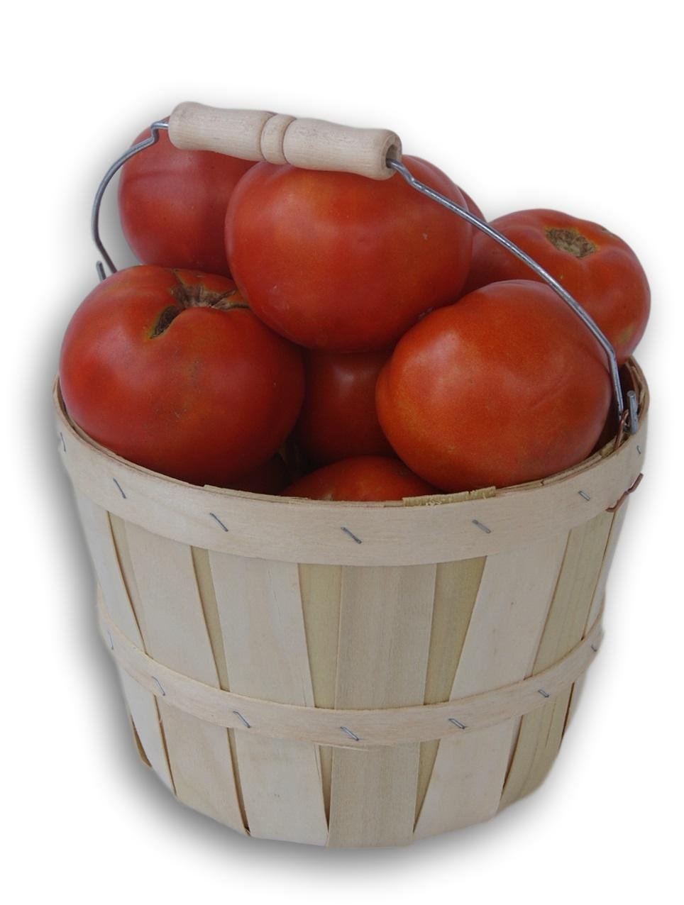 Round Wooden Half Peck Baskets Garden Farm Fruit Vegetable Picking ...