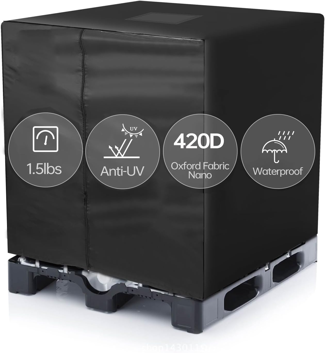 Amazon.com : TIONLCLC IBC Tote Cover for Rain Barrel, 275 Gallon 420D ...