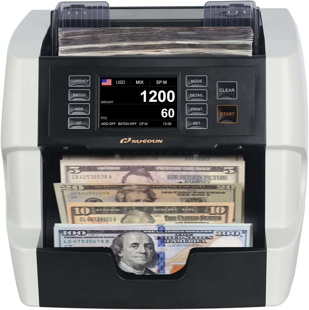 Amazon.com : NUCOUN VC-3 Mixed Denomination Money Counter Machine ...