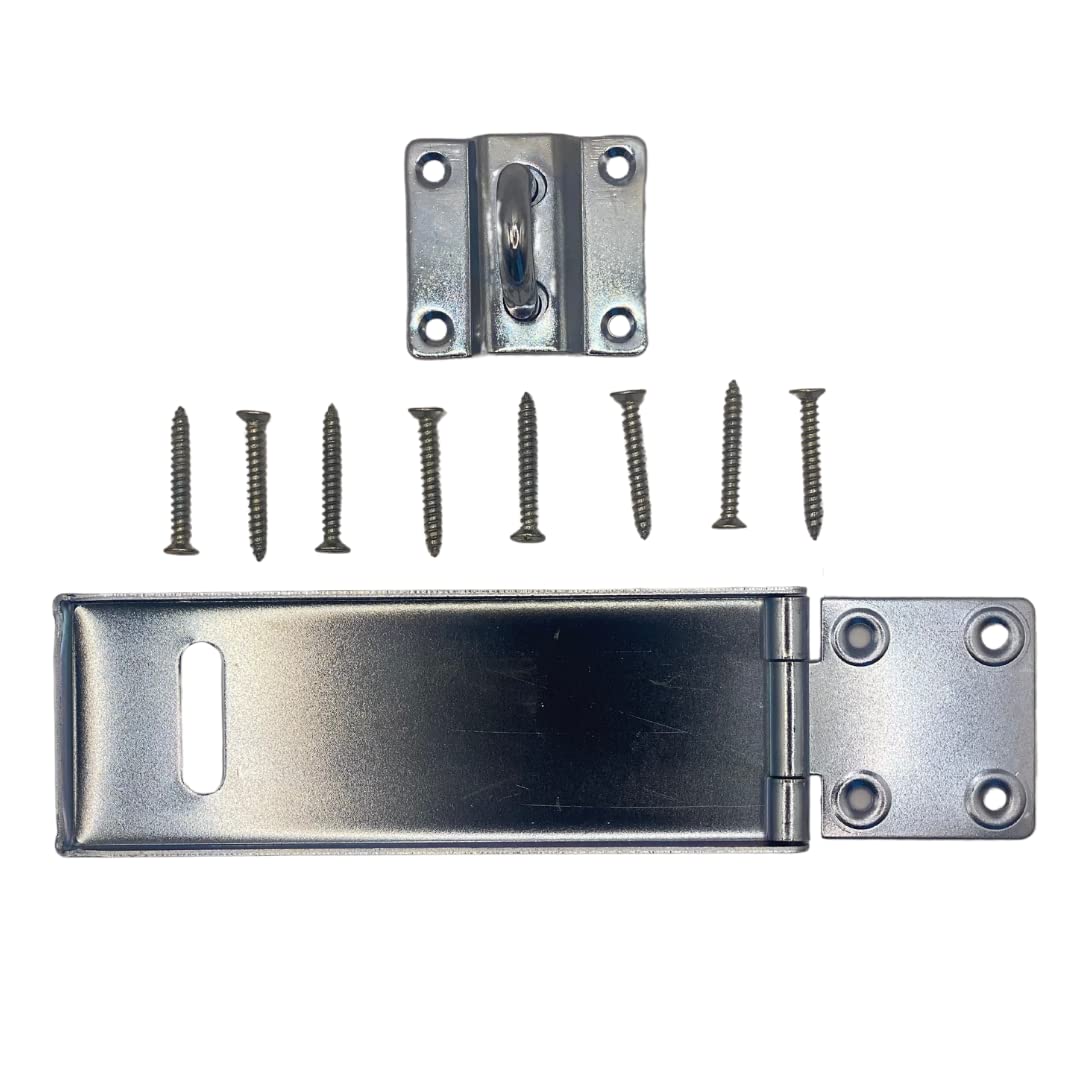 NU-SET 6 Inch Safety Hasp for Doors Gates or Lids, Single-Hinge ...