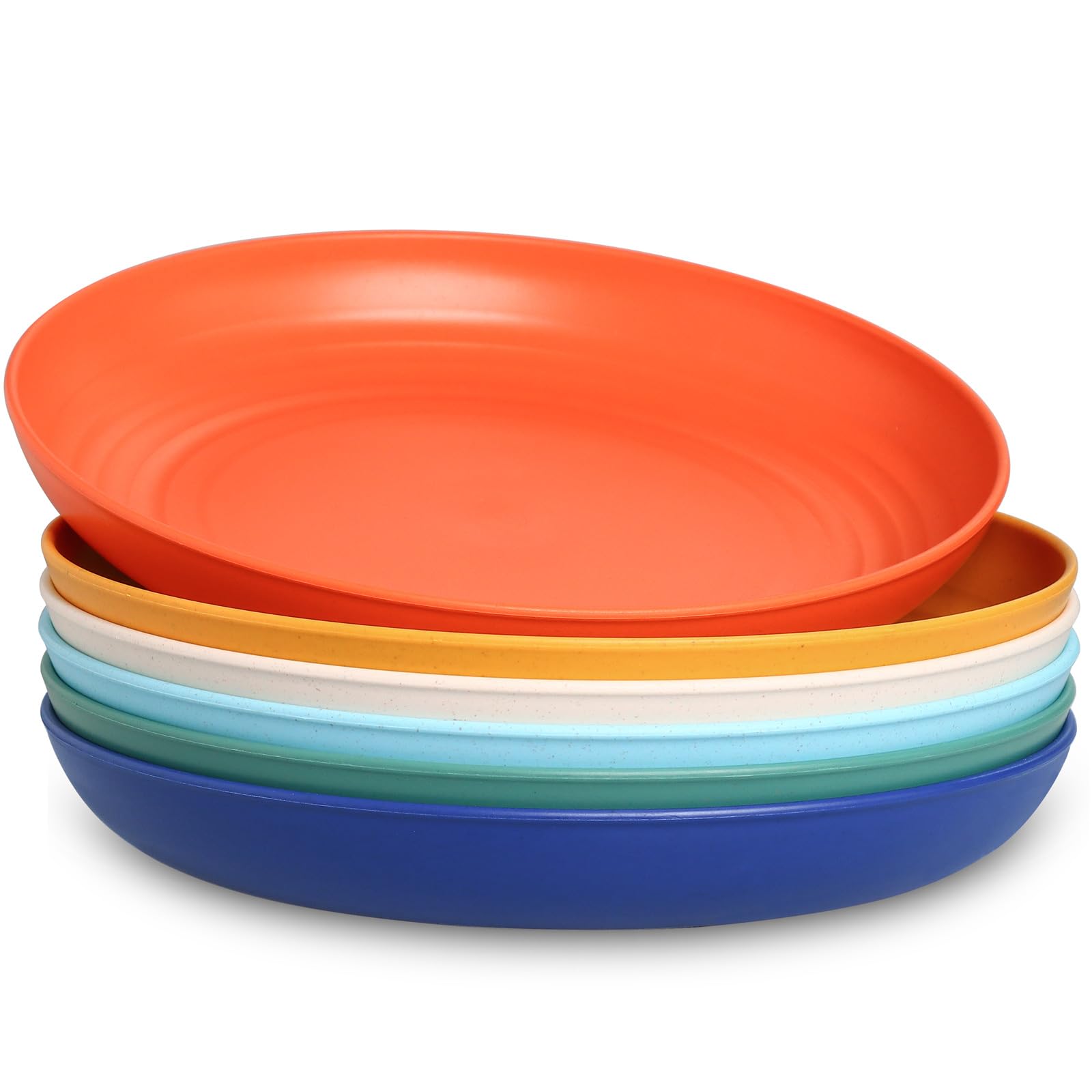 Amazon.com | GENLGE Dishwasher Safe Plastic Plates Reusable, Microwave ...