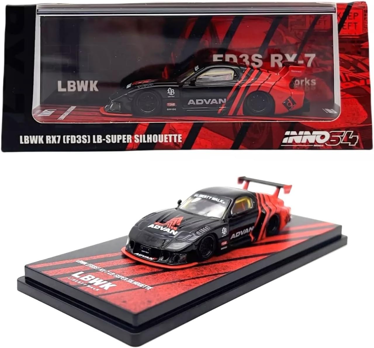 Amazon.com: 1:64 Scale Diecast Model Car Compatible with LBWK Mazda RX7 ...