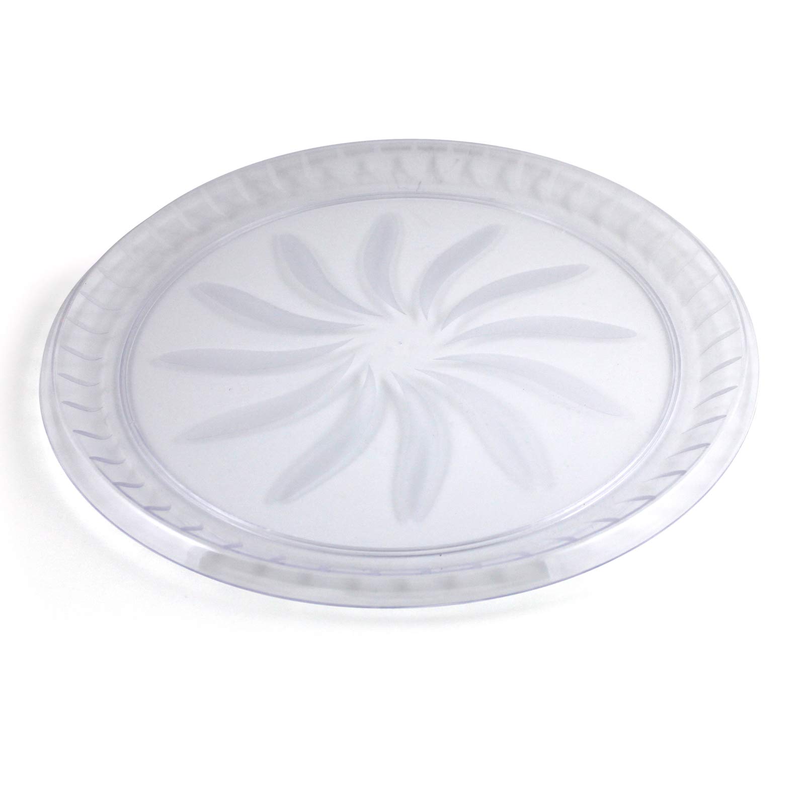 Clear Plastic Swirl Round Tray, (16") 2 Pc. - Eye-Catching Design ...