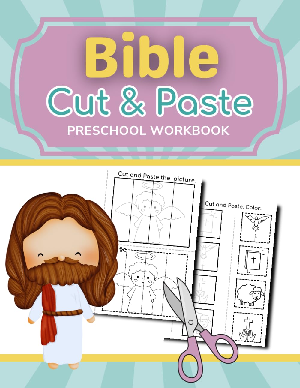 Buy Bible Fun Cut and Paste Preschool Workbook, bible scissor skills ...