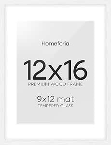 Amazon.com - Homeforia 12x16 White Picture Frame, High End Oak 12x16 ...