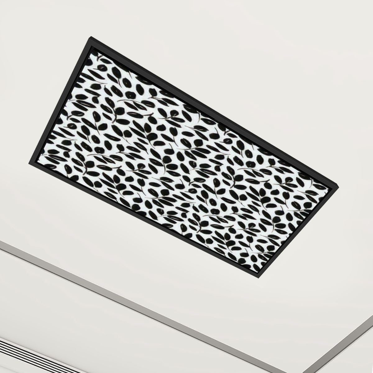 4 x 2 ft Decorative Fluorescent Light Cover for Ceiling Lights Leaves ...