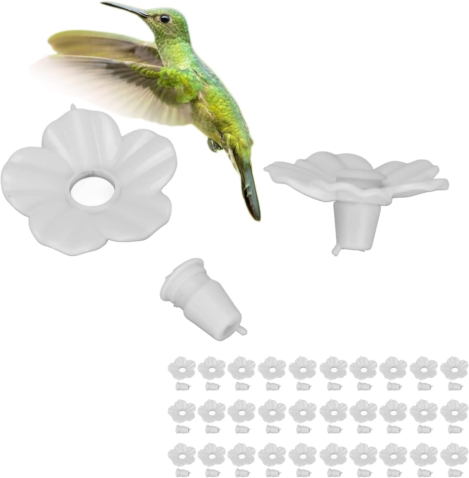 Amazon.com : 30 Pieces Hummingbird Feeders Replacement Flowers, Feeding ...