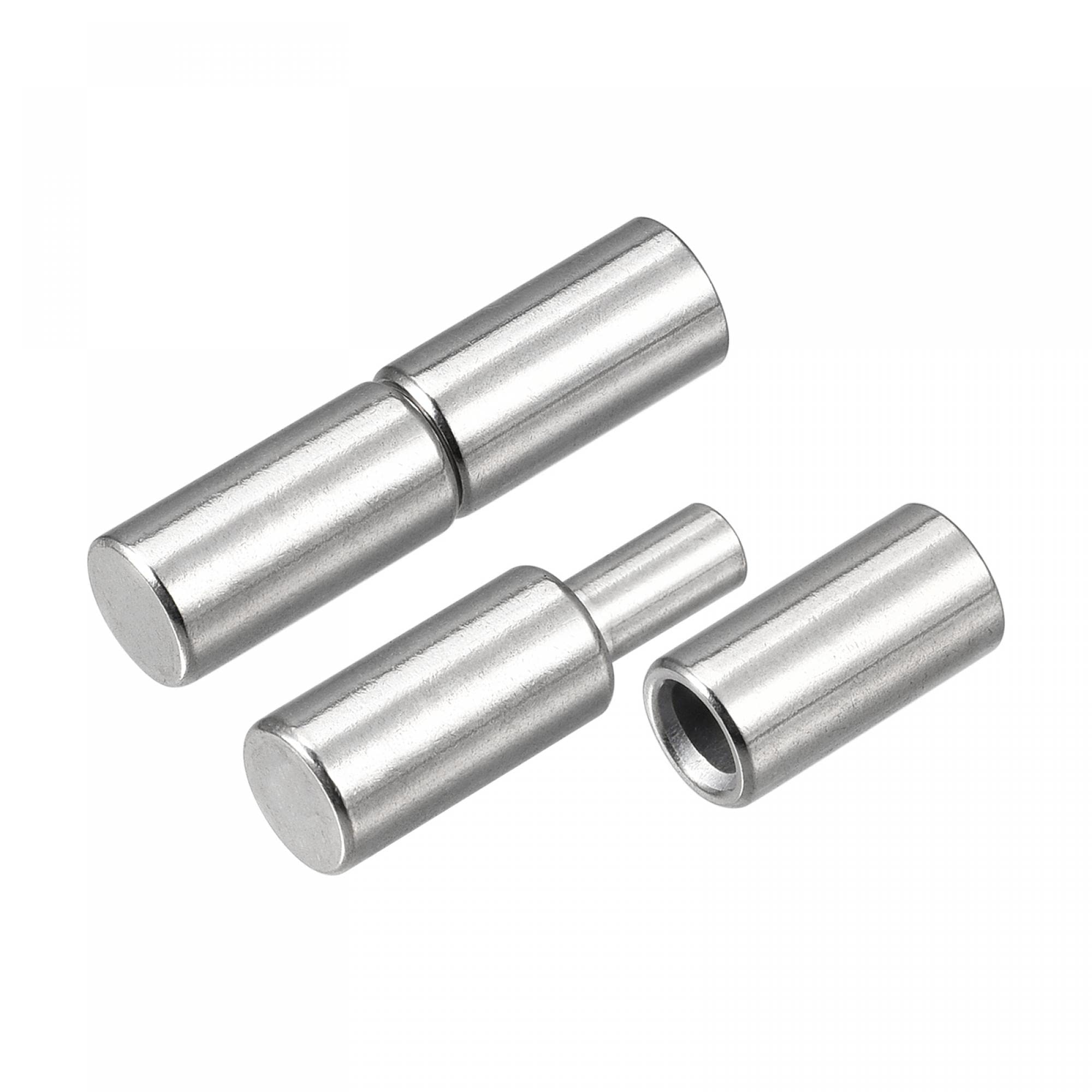 uxcell Weld on Barrel Hinges, 40mm x 10mm Male to Female 201 Stainless ...