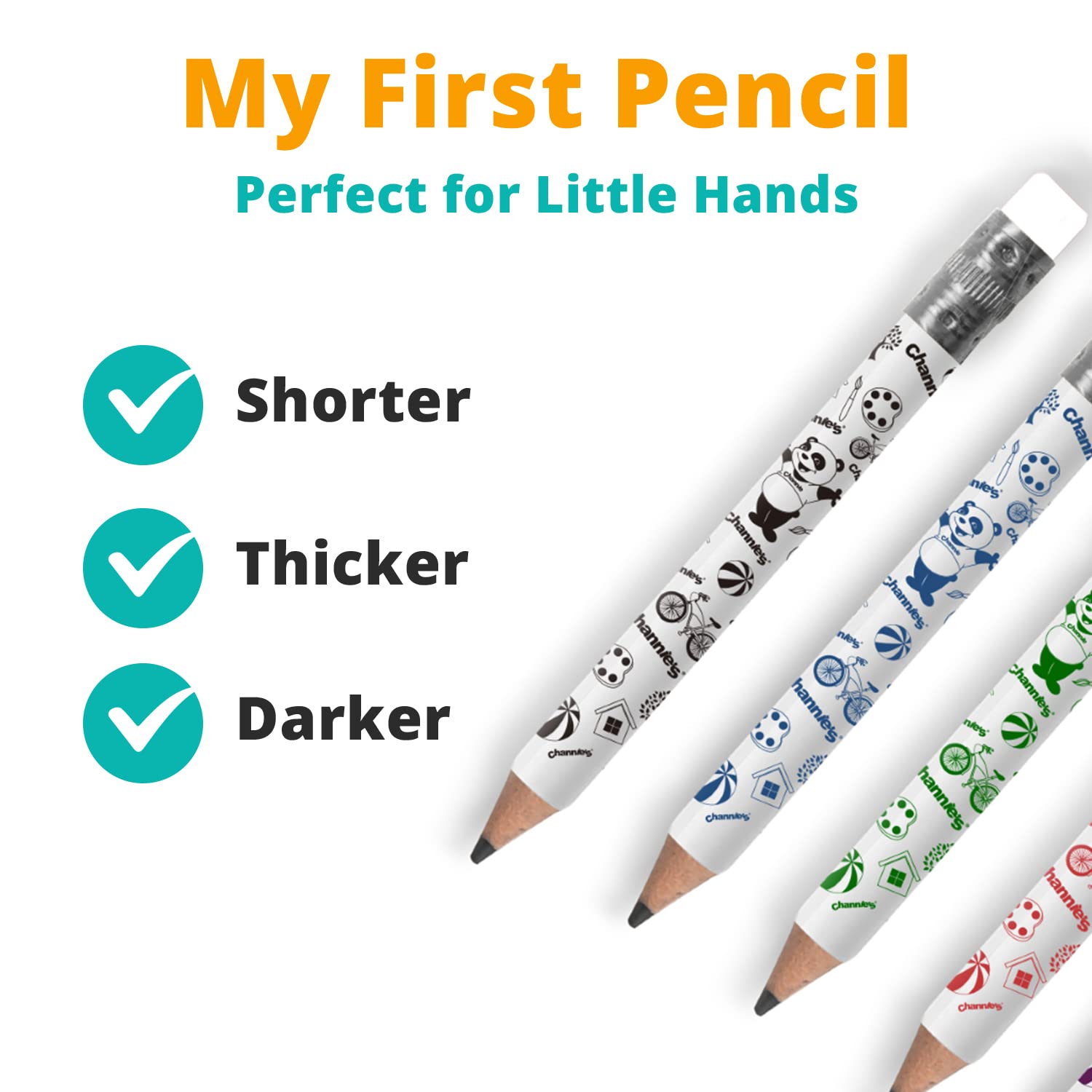 Snapklik.com : Channies My First Pencil, Easy-to-Hold Write Size ...