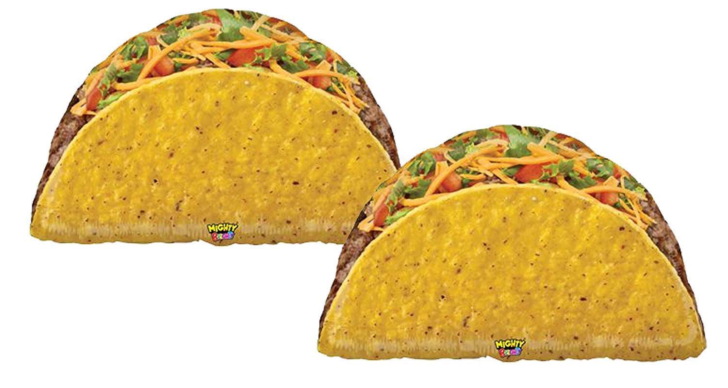 Amazon.com: Set of 2 Jumbo 32" Realistic Taco Party Balloons : Home ...