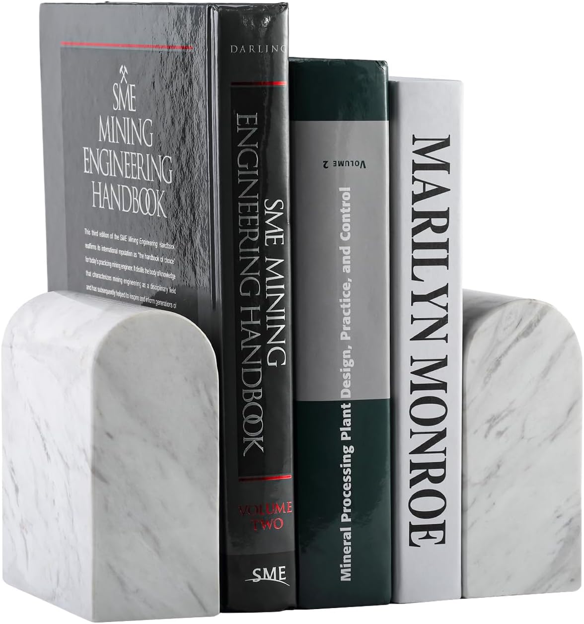 Amazon.com: Koville Greek Natural Marble Bookends for Shelves, Book ...