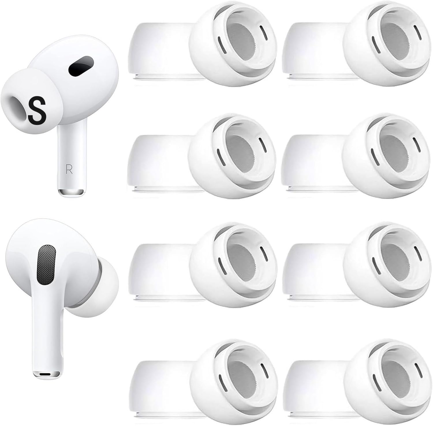 Amazon.com: 8 Sets Small Size Ear Tips Replacement for AirPods Pro 2nd ...