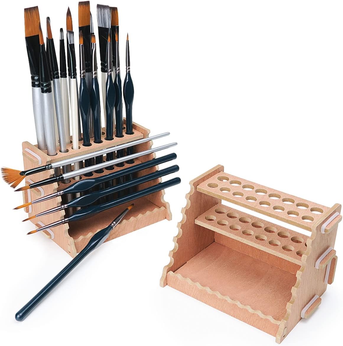 Amazon.com: 96 Hole Pencil Brush Holder Acrylic Pen Holder Desk Stand ...