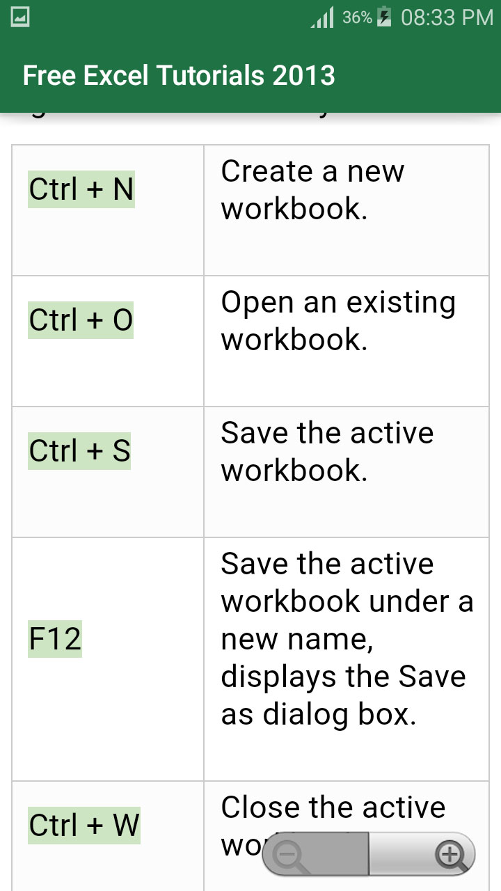 Learn Excel 2016 - App on Amazon Appstore