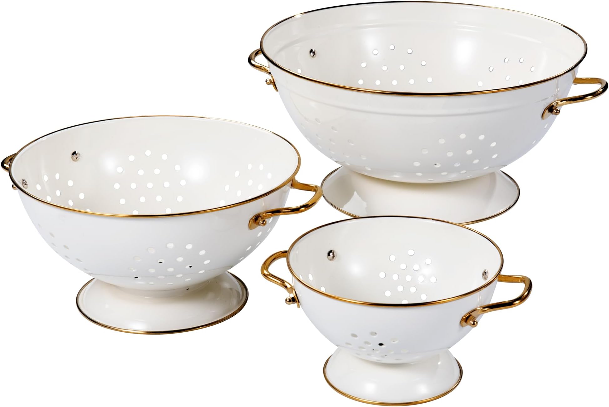 Amazon.com: Norme 5 Quart Stainless Steel Gold Colander and 3 Pcs Gold ...