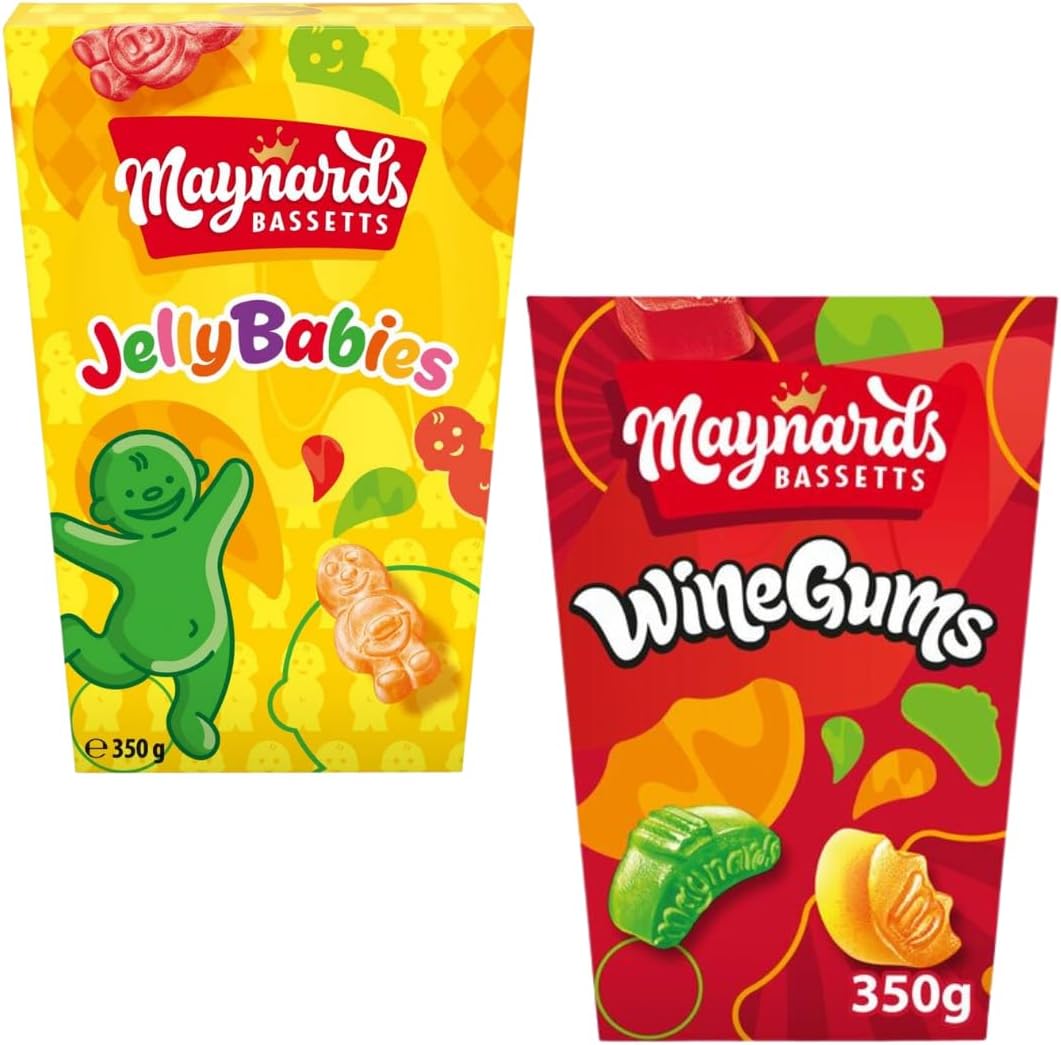 Sweet Carton Bundle with Maynards Bassetts Jelly Babies Carton 350g and ...