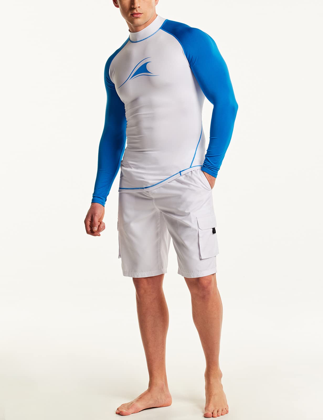Snapklik.com : Mens UPF 50+ Long Sleeve Rash Guard, UV/SPF Quick Dry ...