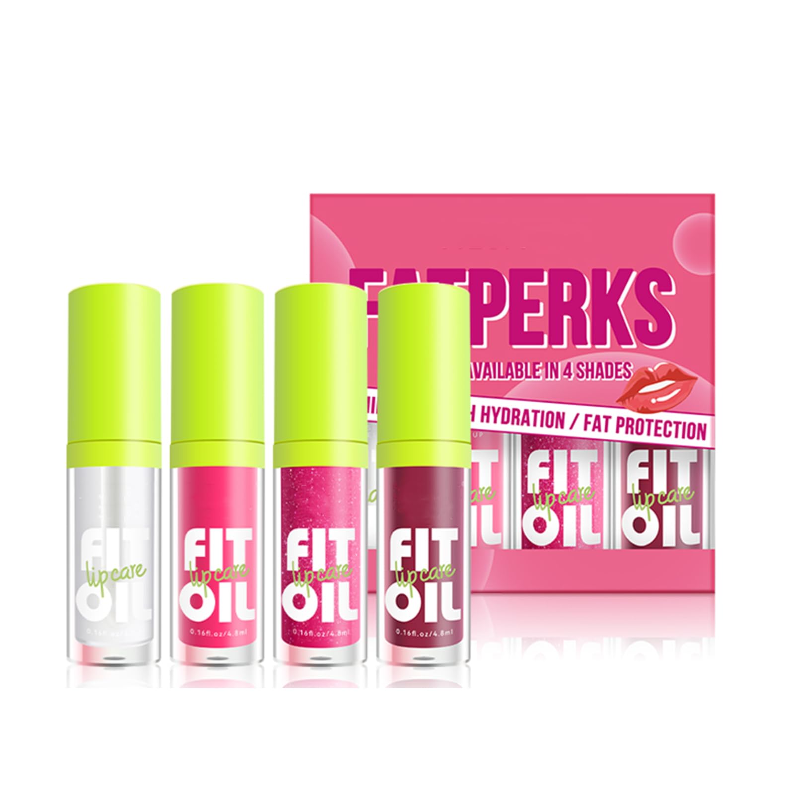 4PCS Lip Gloss Set - Long Lasting Lip Oil Light Lipgloss Set - Glitter ...