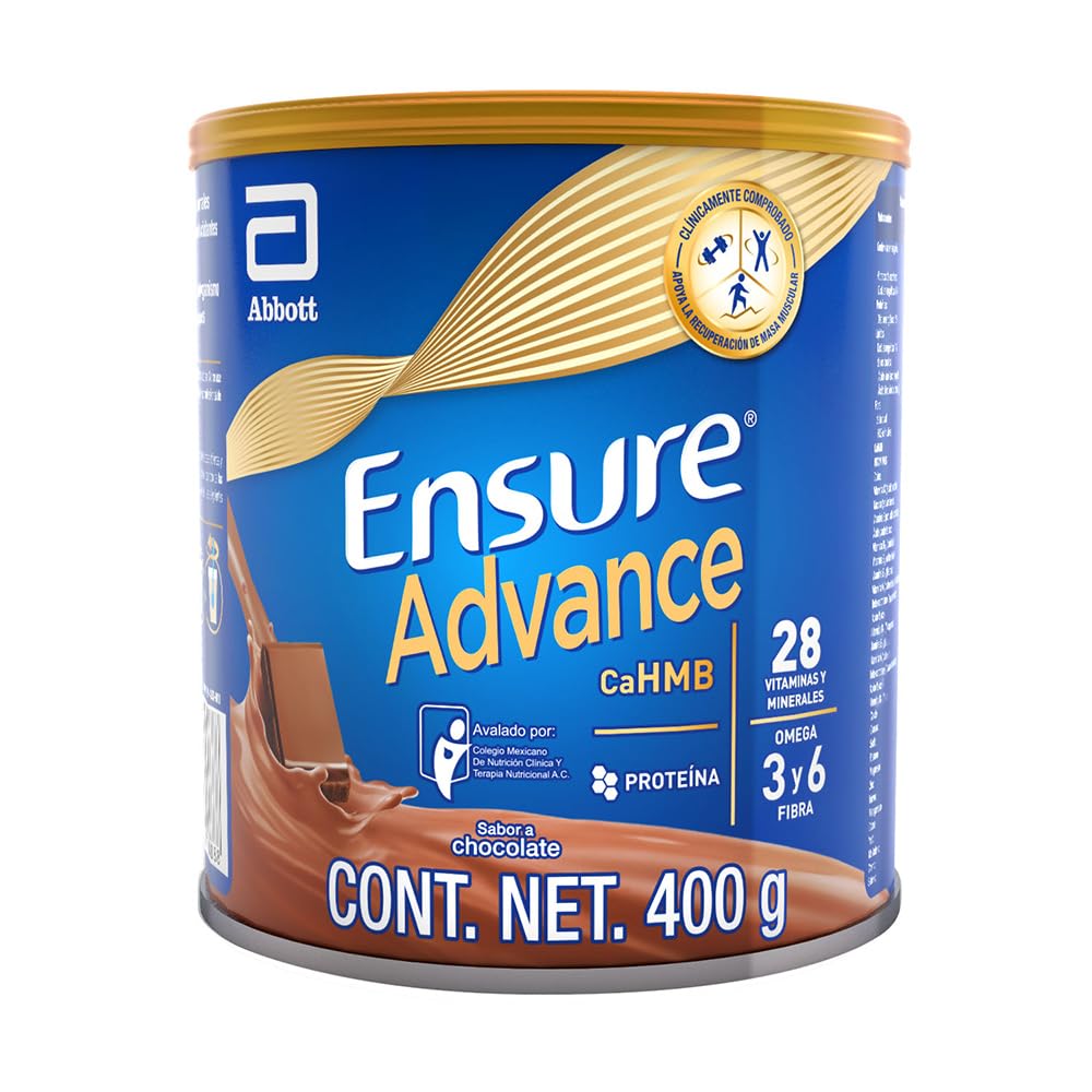 Ensure Advance - en Polvo 400g, Sabor Chocolate, Fuente de Proteínas y ...
