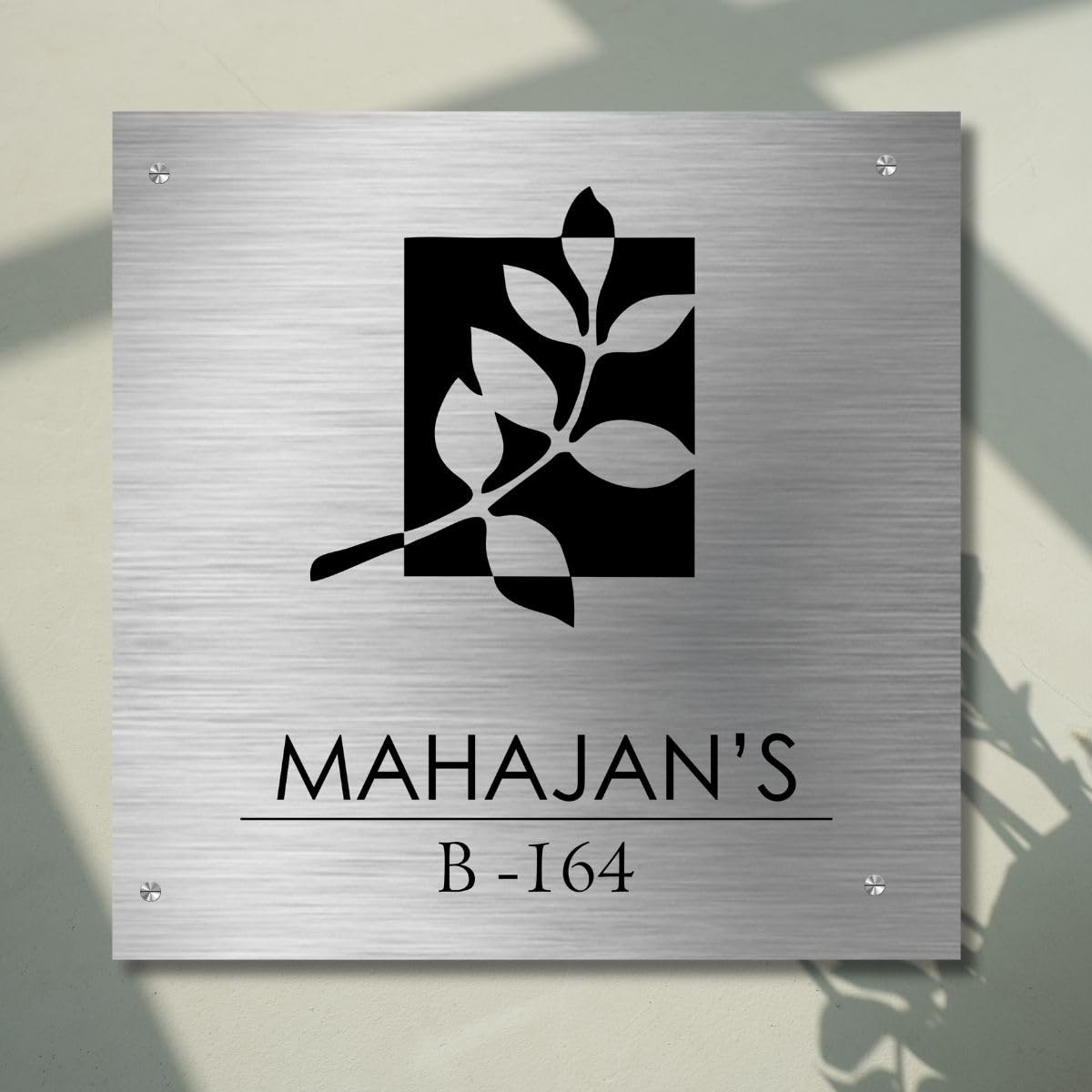 Elight Fusion Leaf Design House Name Plate outdoor Hanging Home ...