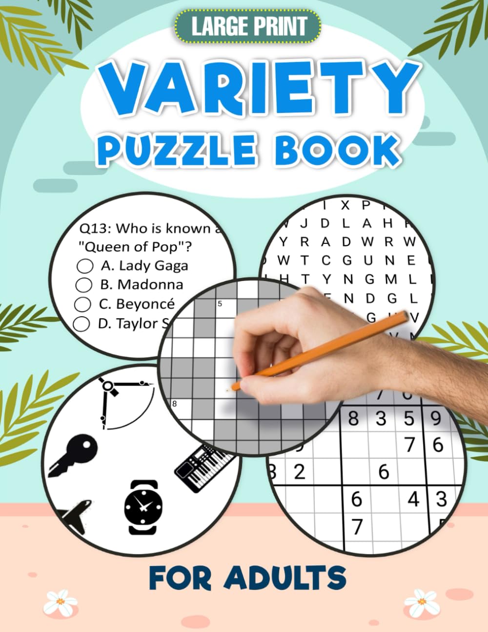 Amazon.com: Variety Puzzle Book For Adults: Super Relaxing Activity ...