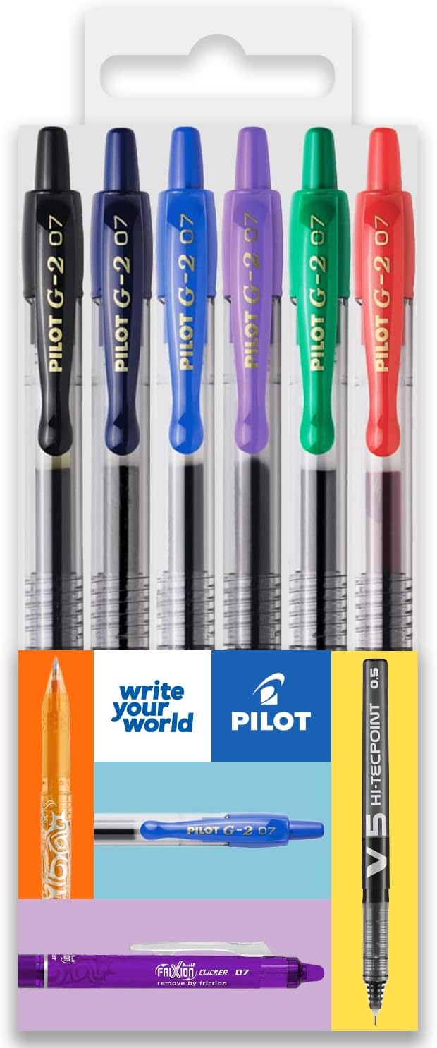 Amazon.com: Pilot G-2 Retractable Gel Ink Rollerball Pens - 0.7mm Nib ...