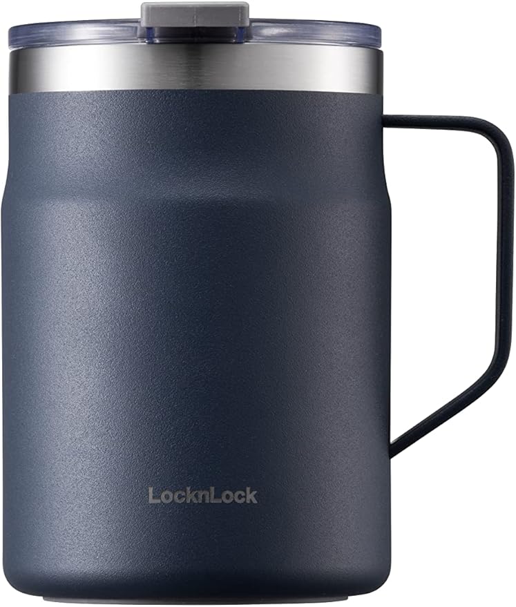 Amazon.com: LocknLock Metro Mug, Premium 18/8 Stainless Steel Metal ...