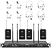 Amazon.com: Phenyx Pro Wireless Microphone System, 4-Channel UHF Wireless Mic, Fixed Frequency ...