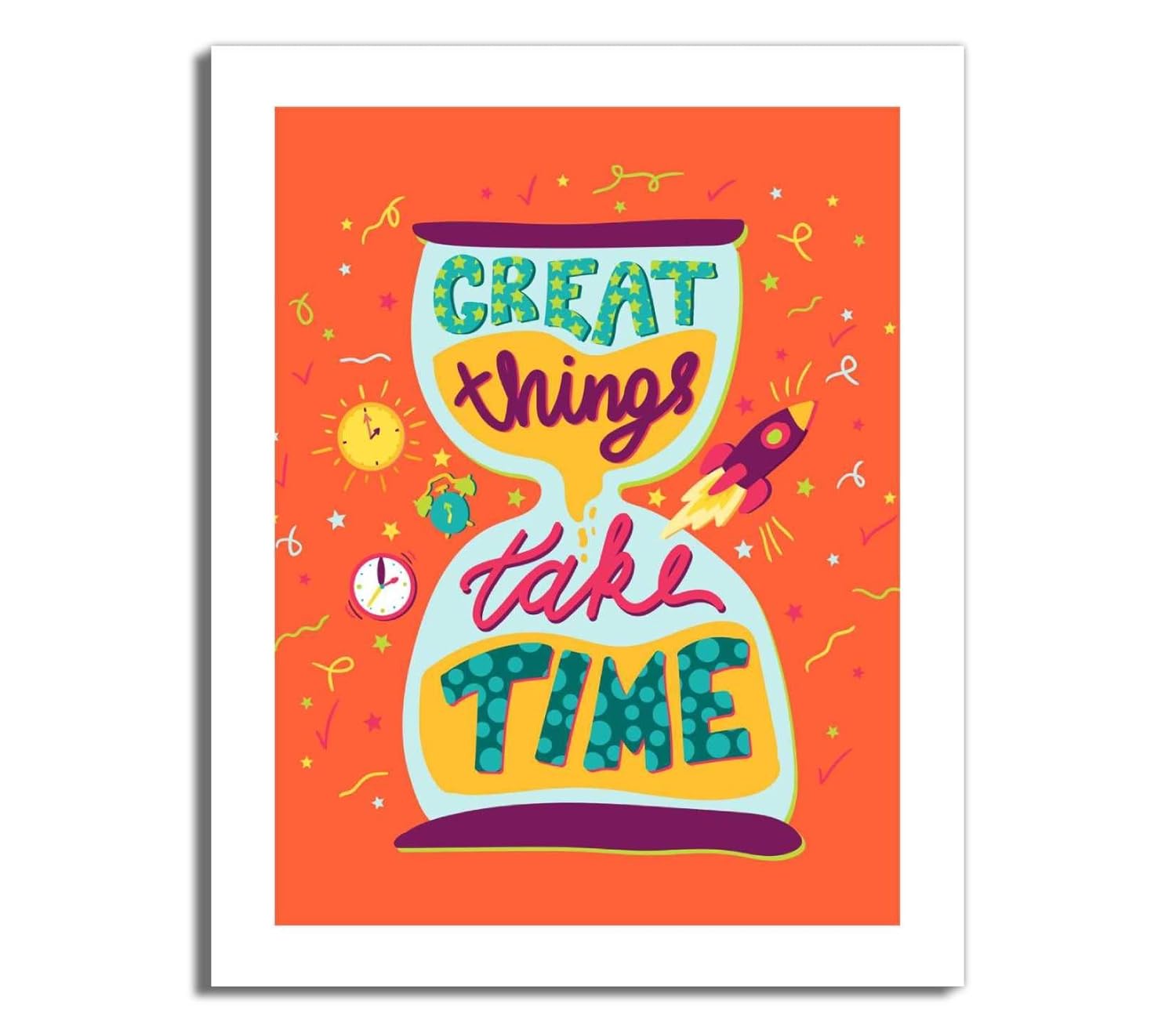 Mama and Munu motivational poster Great Things Take Time theme ...