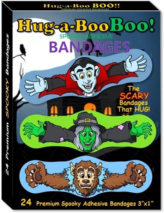 Amazon.com : Fun Monsters Adhesive Bandages from Hug-a-Booboo! Spooky ...