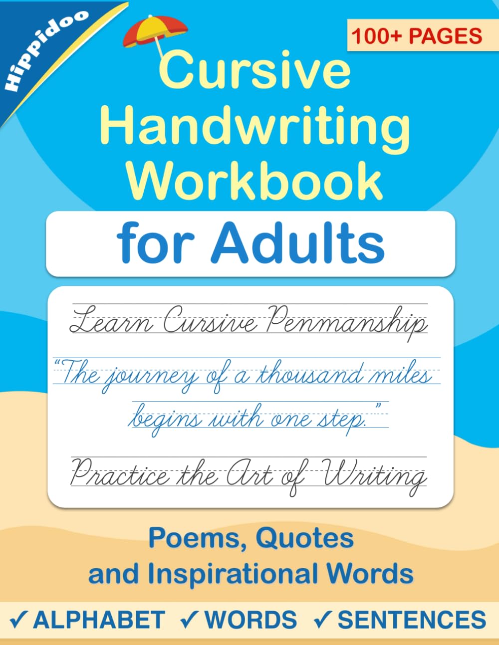 Cursive handwriting workbook for Adults: Learn to write in Cursive ...