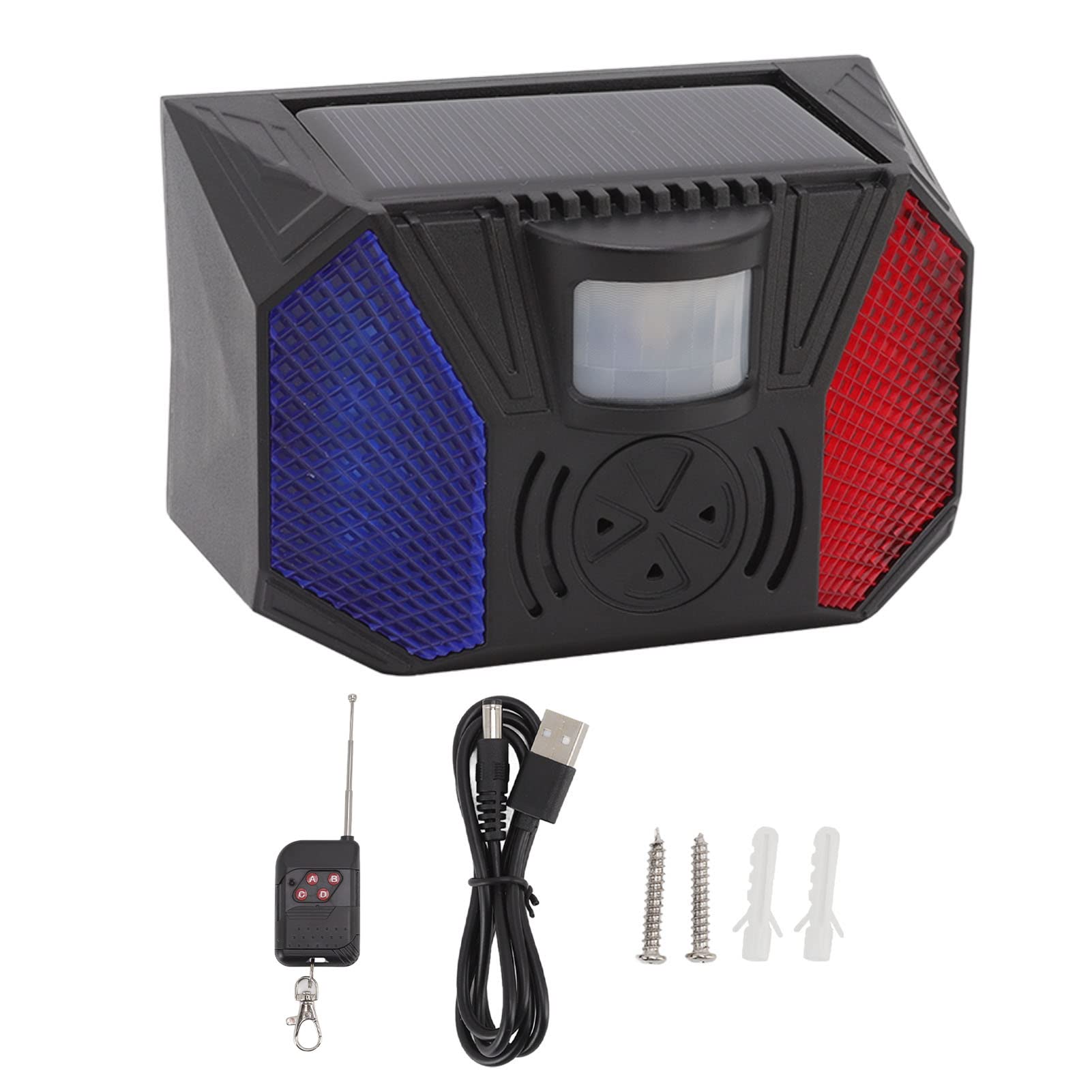 Amazon.co.jp: Vomeko ソーラーセキュリティ警報サイレン、庭警報システム、リモコン付き : DIY・工具・ガーデン